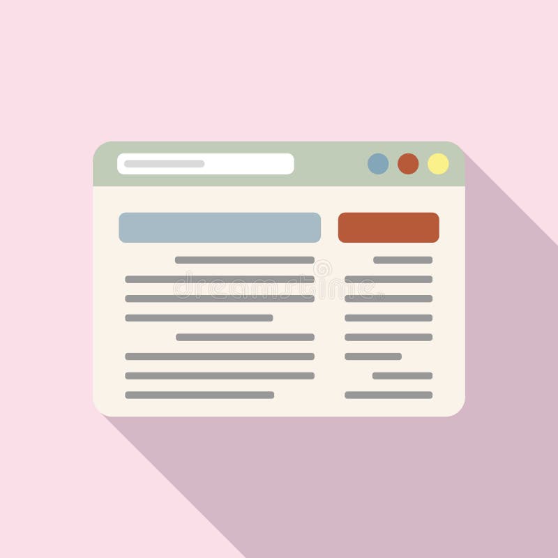 Ui Browser Icon Flat Vector. Internet Computer Stock Vector ...