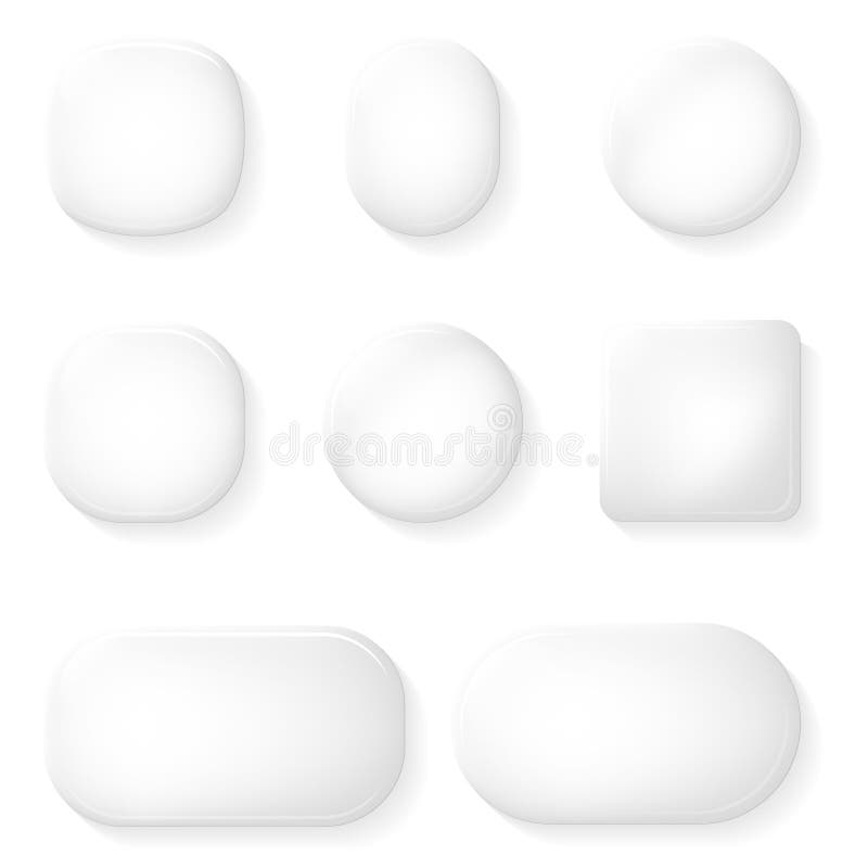 UI Buttons Glass App Icons Transparent Design Elements Vector ...
