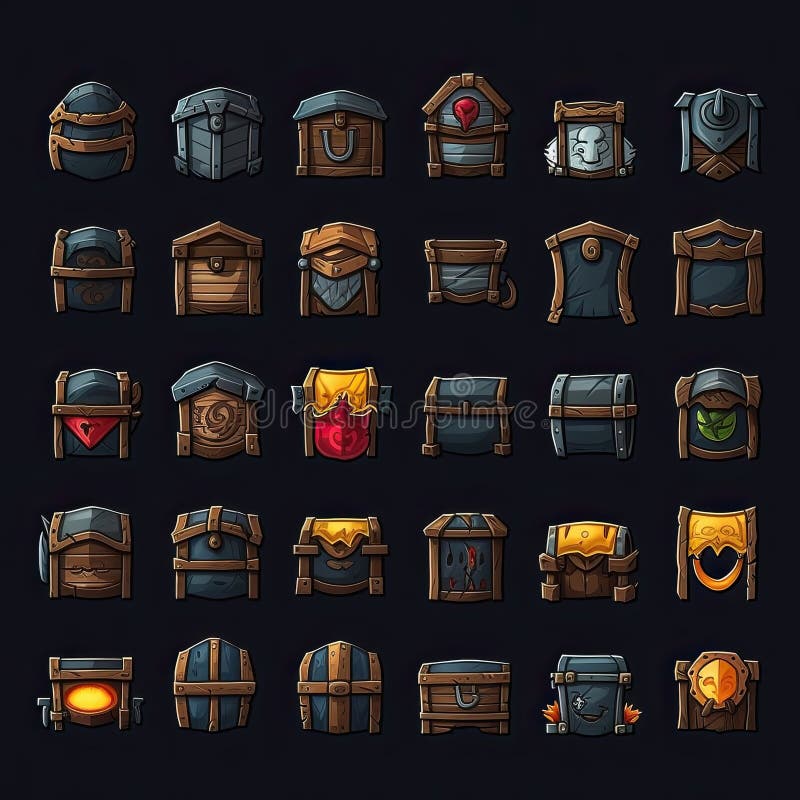 Icon Chest Futuristic Game Ai Generated Stock Photo - Image of ...