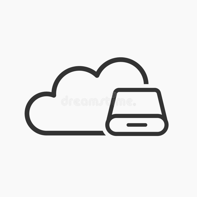 UI Cloud Storage for Graphic, User Interface and Web Design. Simple ...