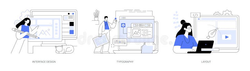 UI Design Abstract Concept Vector Illustrations. Stock Vector ...