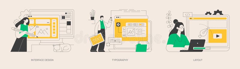 UI Design Abstract Concept Vector Illustrations. Stock Vector ...