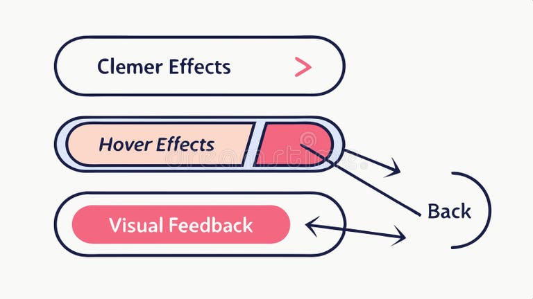 UI Design Elements, Buttons and Interface Components Illustration ...
