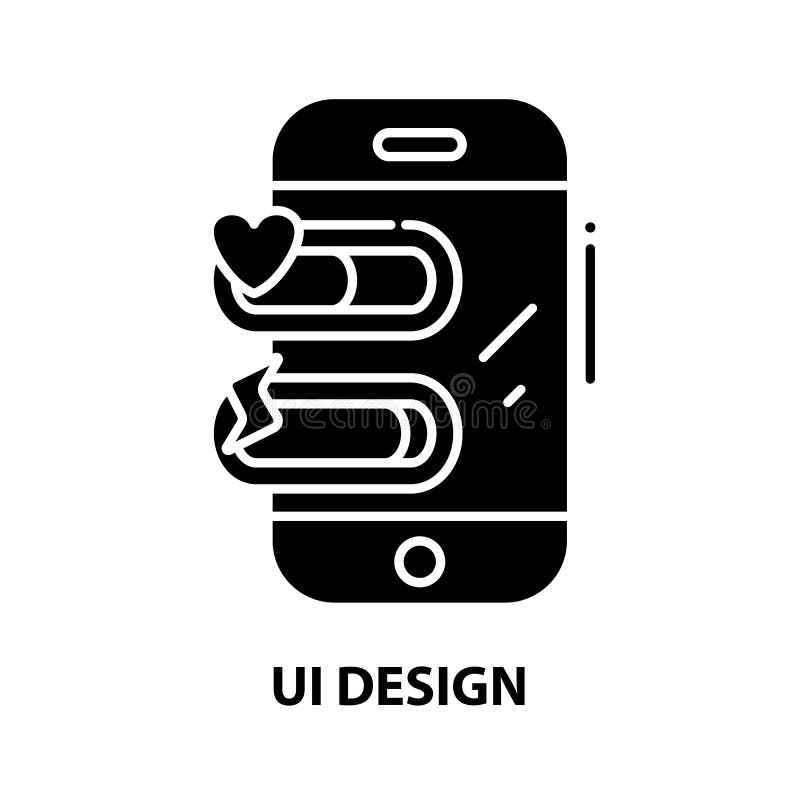 Ui Design Icon, Black Vector Sign with Editable Strokes, Concept ...