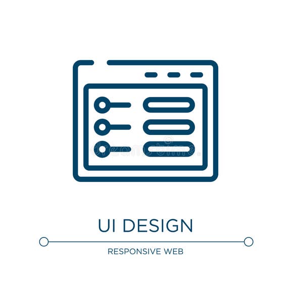 Ui Design Icon. Linear Vector Illustration from Programming Line Craft ...