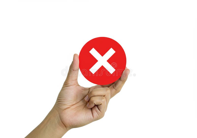 Red Circle White X Mark Indicating Error Mistake Cancellation Bug Alert ...