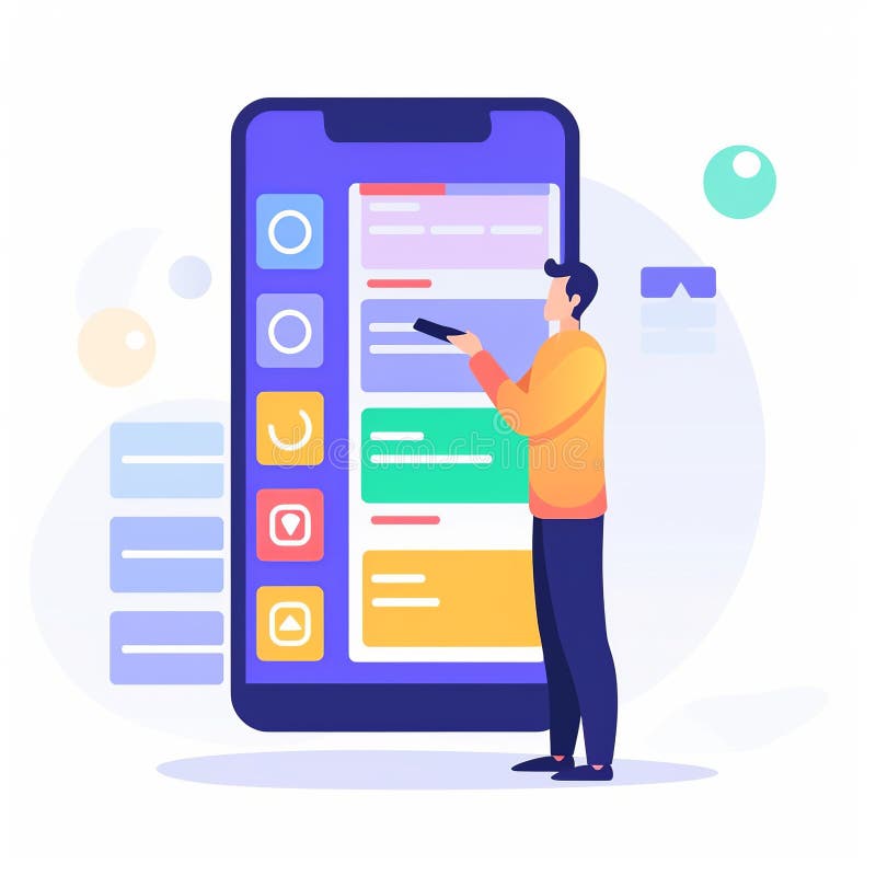 UI Design Team Brainstorming Ideas, Flat Illustration Stock ...