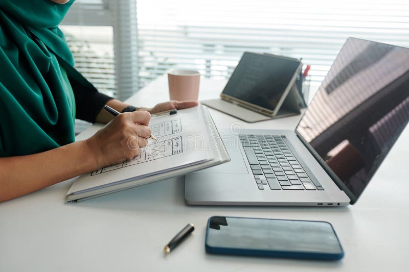 UI Designer Drawing Sketch stock photo. Image of student - 285008656