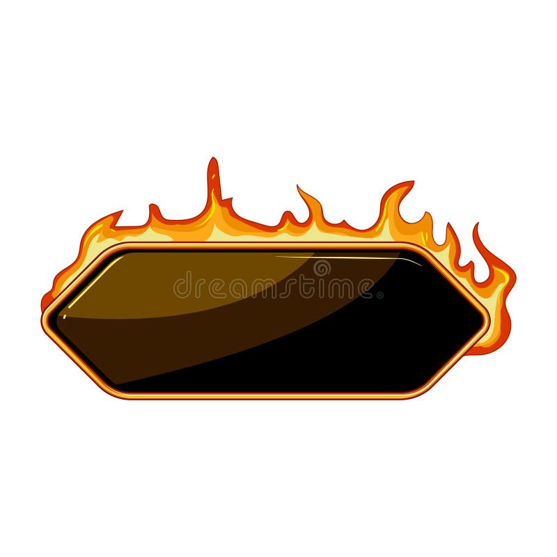 Ui Fire Game Button Cartoon Vector Illustration Stock Vector ...