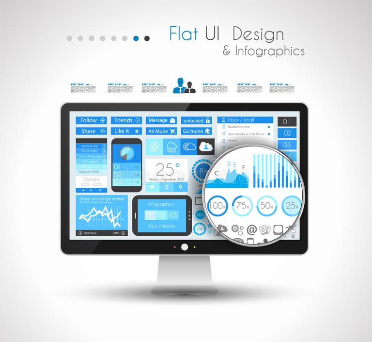 Ui Flat Design Stock Illustrations – 336,245 Ui Flat Design Stock ...
