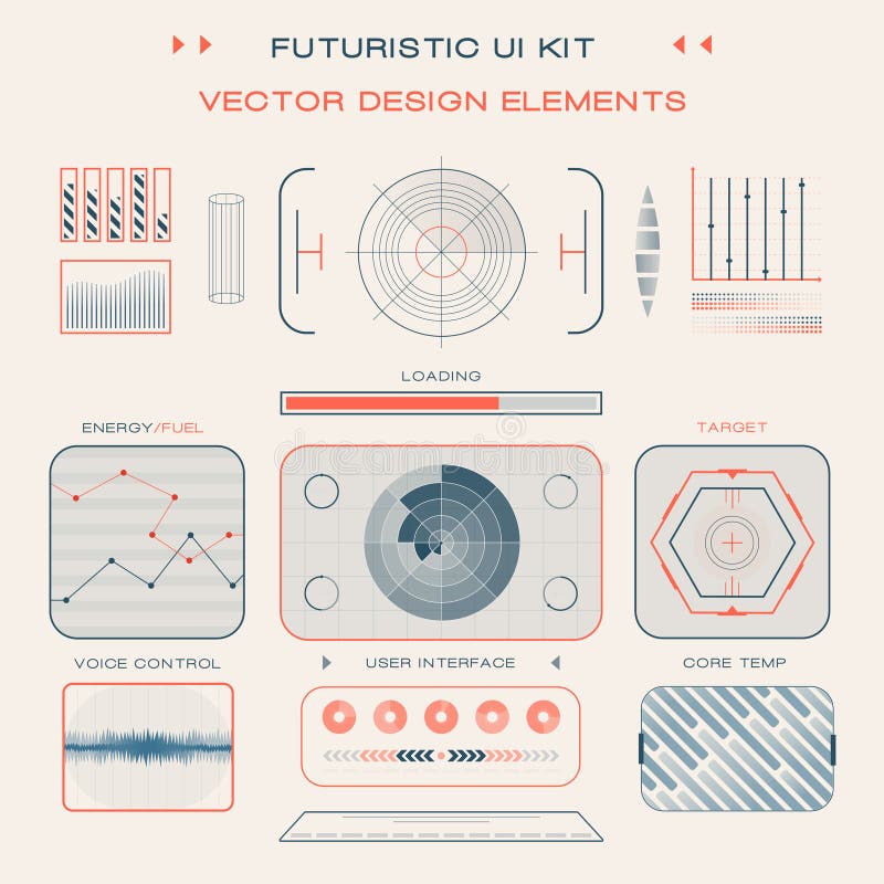 UI Hud Infographic Interface Web Elements Stock Vector - Illustration ...