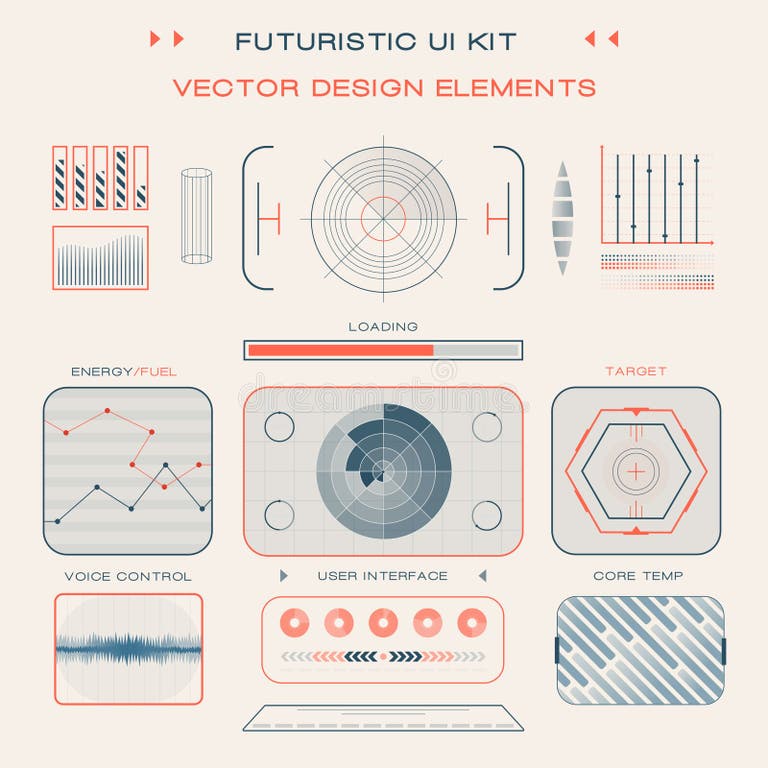 UI Flat Design Web Elements Template Set Interface Layout Symbol Vector ...