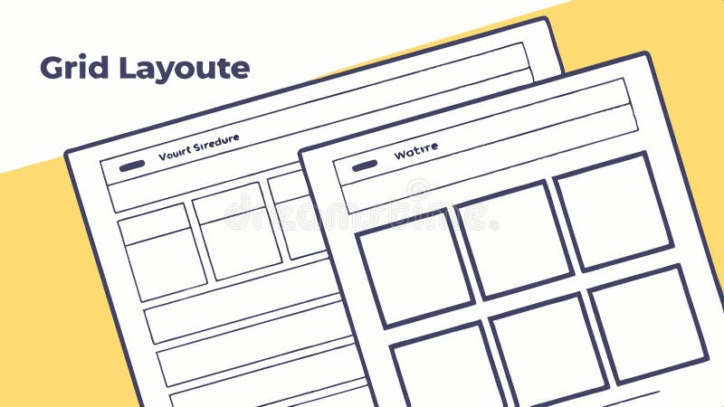 Grid Layout System, Vector Design UI Framework Graphic. Vector Design Generative AI Stock Vector ...