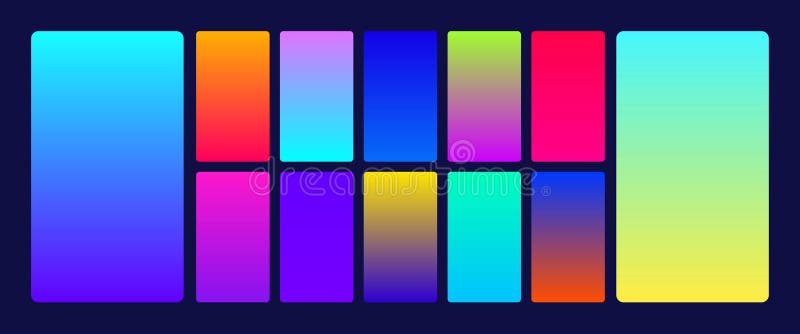 UI Gradient Wallpaper Set Vector Illustration Stock Vector ...