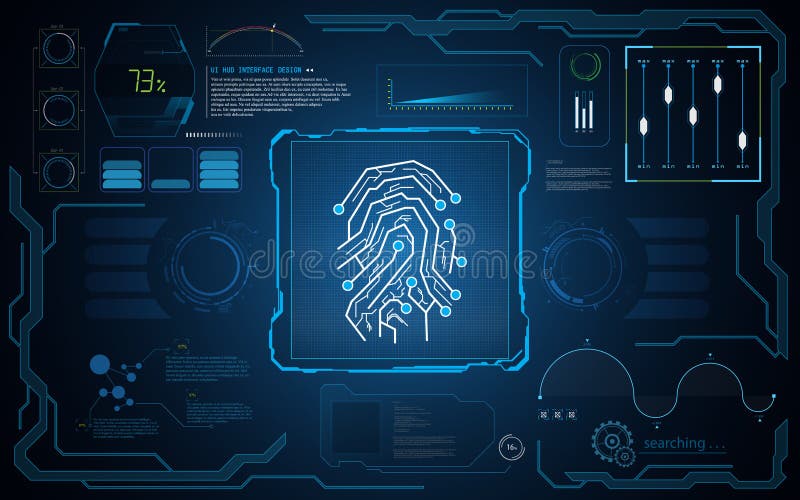 UI HUD Interface Screen Security Tech Innovative Concept Background ...