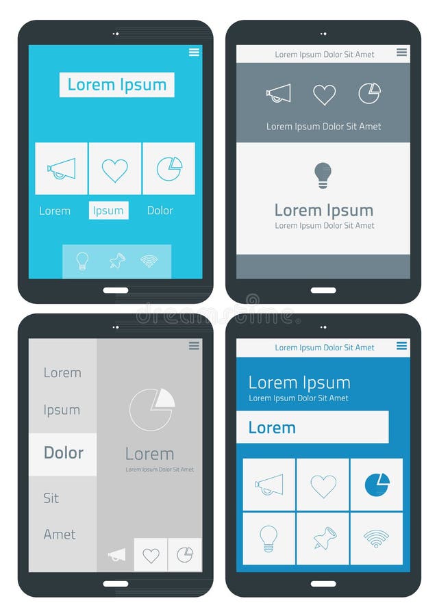 UI infographics templates stock illustration. Illustration of display ...