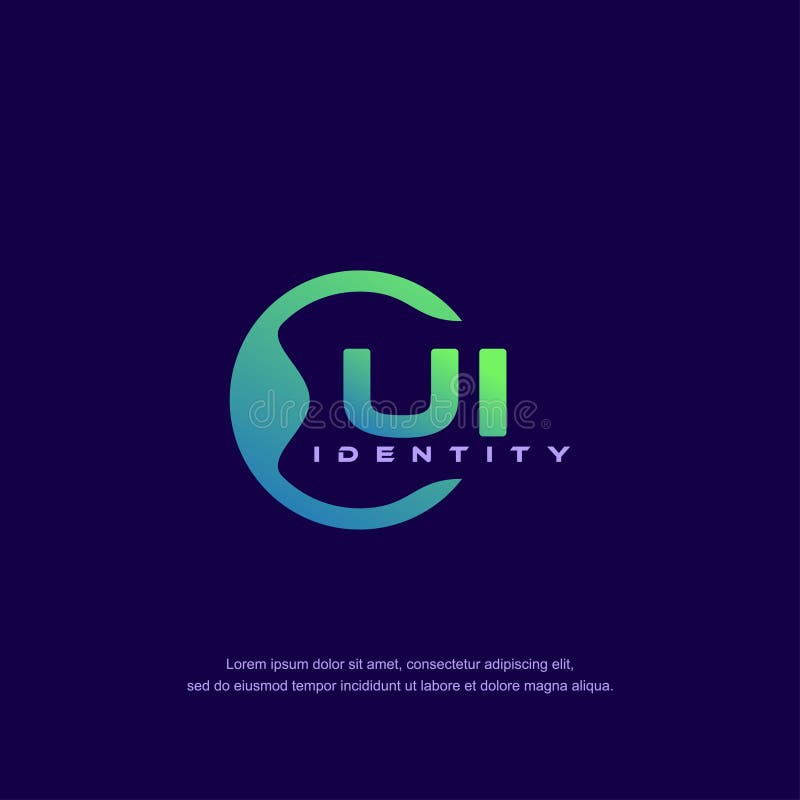 UI Initial Letter Circular Line Logo Template Vector with Gradient ...