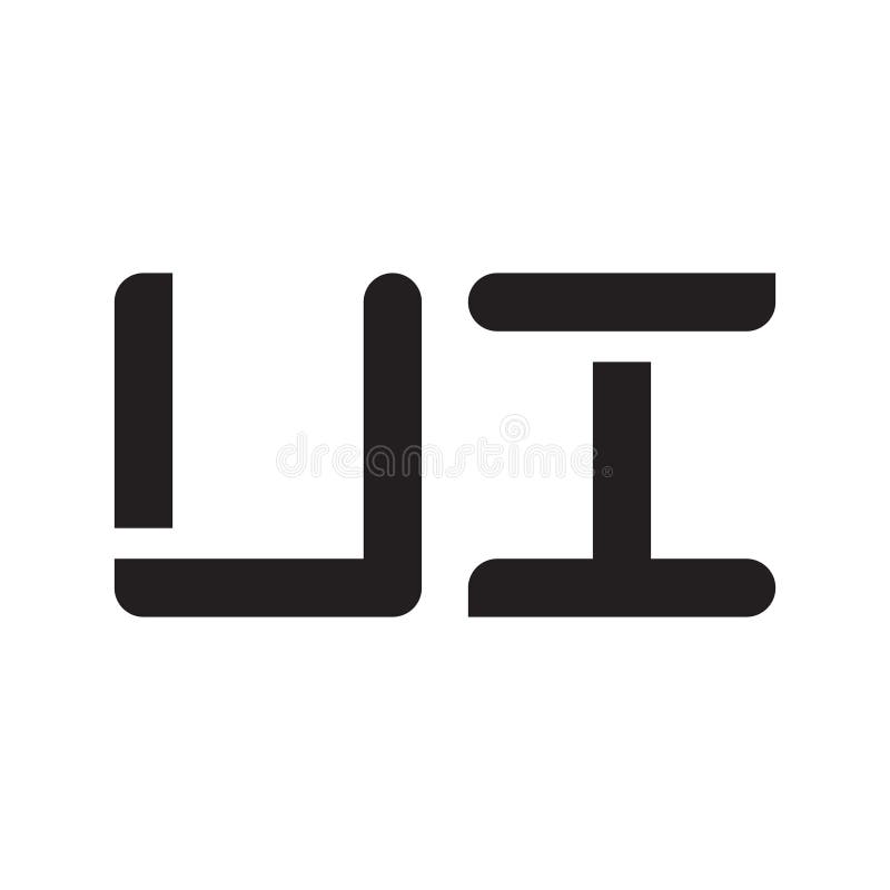 Ui Initial Letter Vector Logo Icon Stock Vector - Illustration of ...