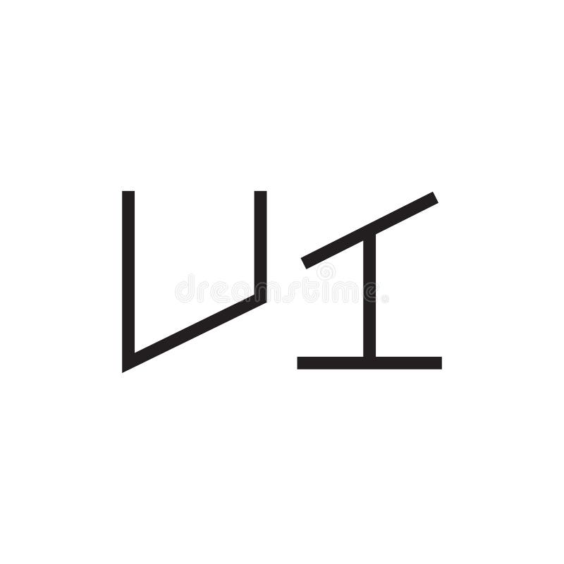 Ui Initial Letter Vector Logo Icon Stock Vector - Illustration of ...