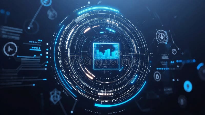 A UI Inspired by Sci-fi, Showcasing Bright Circular Patterns and ...