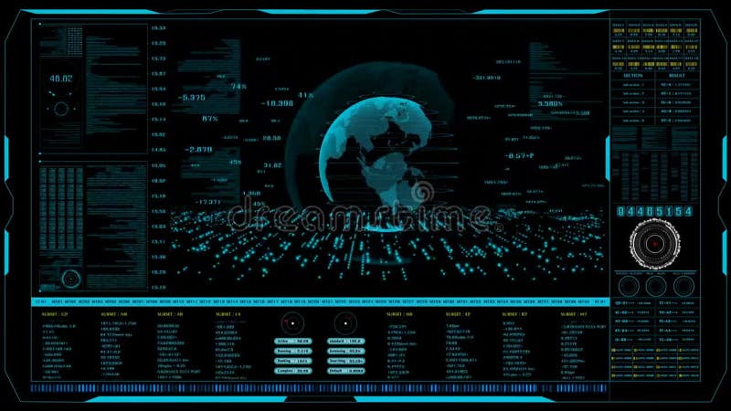 Ui Interface Background with Hologram Display Stock Footage - Video of ...