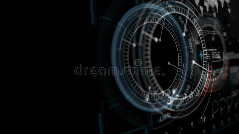 Ui Interface Background with Hologram Display Stock Footage - Video of ...