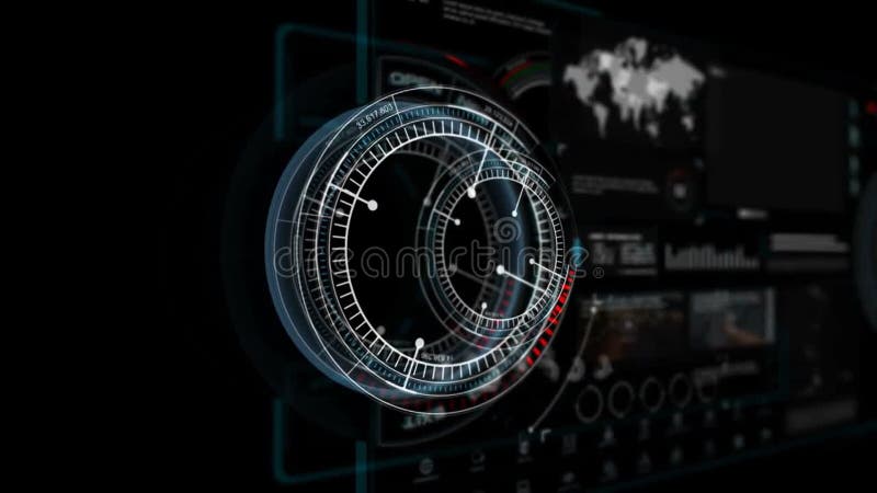 Ui Interface Background with Hologram Display Stock Footage - Video of ...