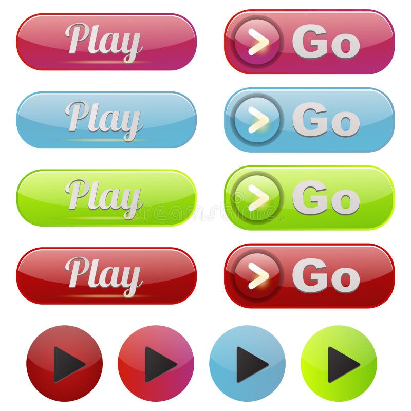 UI Interface Button Play Media Internet Website Element Online Player ...