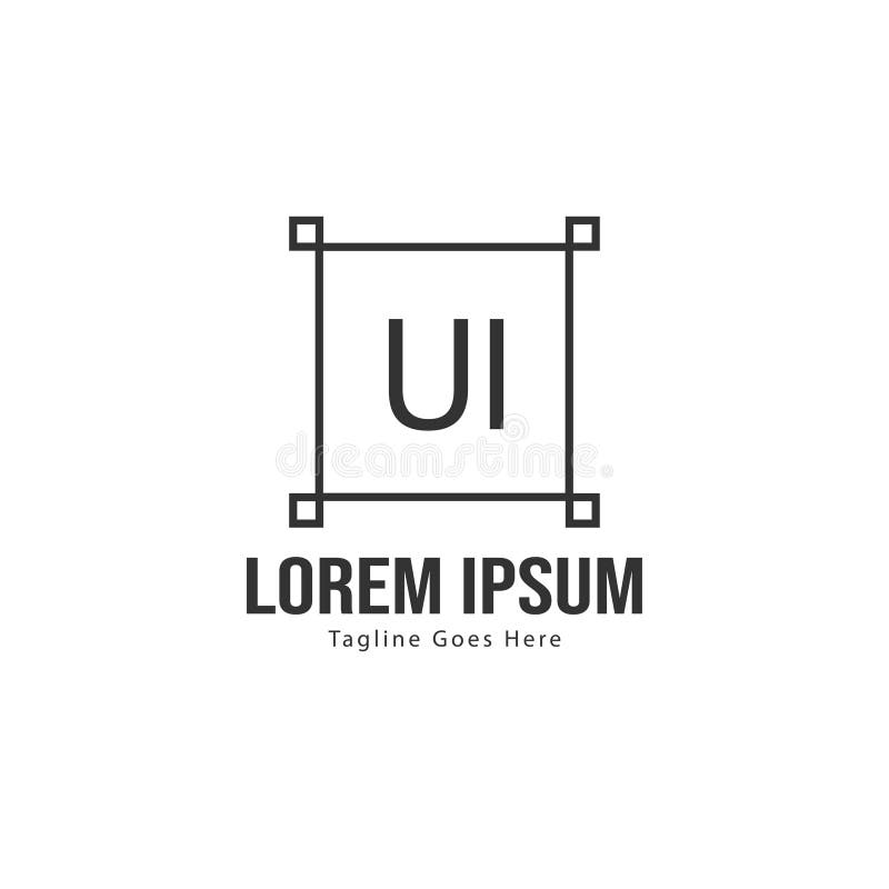 UI Letter Logo Design. Creative Modern UI Letters Icon Illustration ...