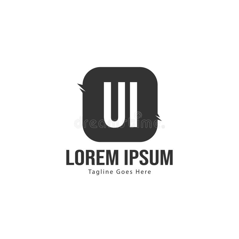 UI Letter Logo Design. Creative Modern UI Letters Icon Illustration ...