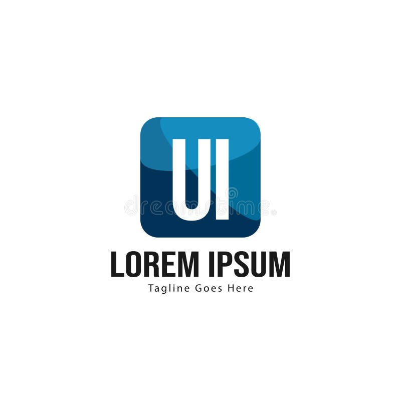 UI Letter Logo Design. Creative Modern UI Letters Icon Illustration ...