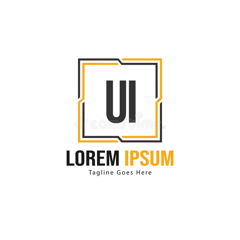 UI Letter Logo Design. Creative Modern UI Letters Icon Illustration ...