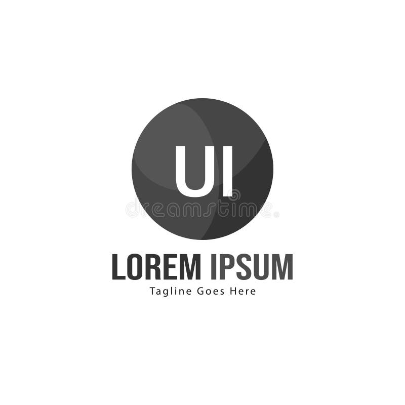 UI Letter Logo Design. Creative Modern UI Letters Icon Illustration ...