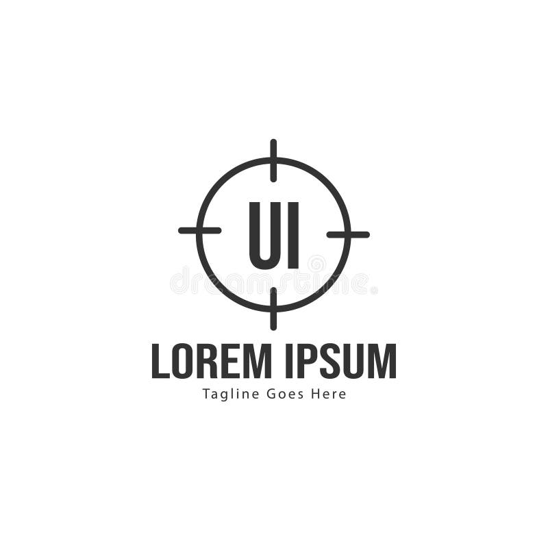 UI Letter Logo Design. Creative Modern UI Letters Icon Illustration ...