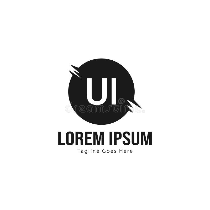UI Letter Logo Design. Creative Modern UI Letters Icon Illustration ...