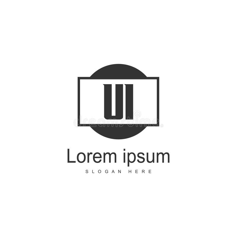 UI Letter Logo Design. Creative Modern UI Letters Icon Illustration ...