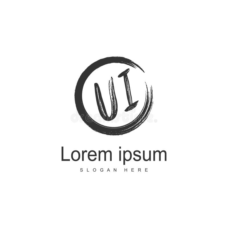 UI Letter Logo Design. Creative Modern UI Letters Icon Illustration ...