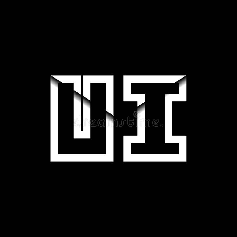 UI Monogram Envelope Shape Style Stock Vector - Illustration of logos ...