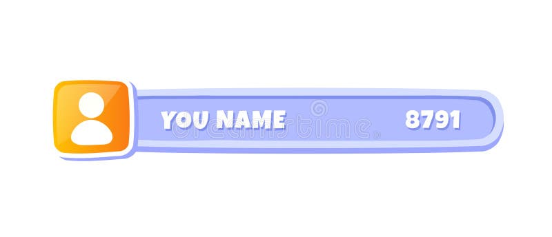 UI name panel for game stock vector. Illustration of name - 273497353