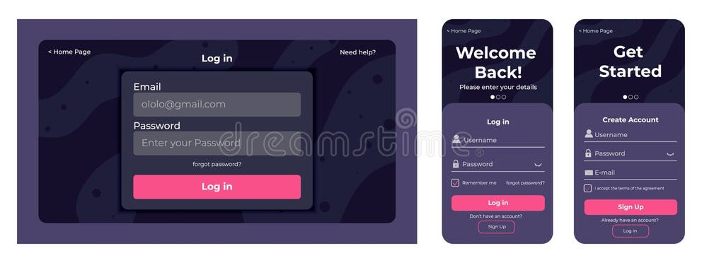Ui Layout Template Stock Illustrations – 101,436 Ui Layout Template ...