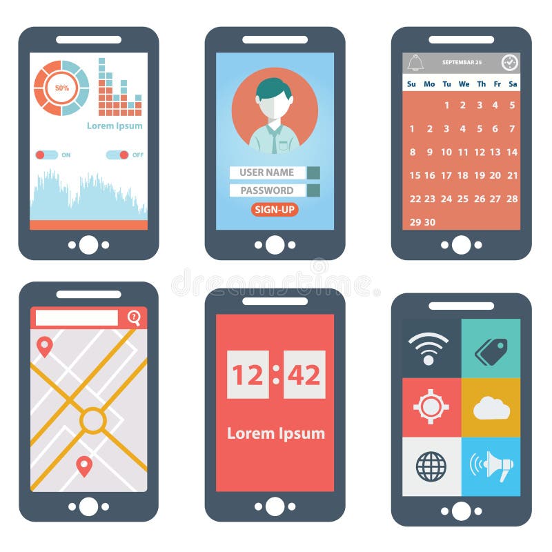 UI is a Set of Beautiful Components Featuring the Flat Design Trend ...