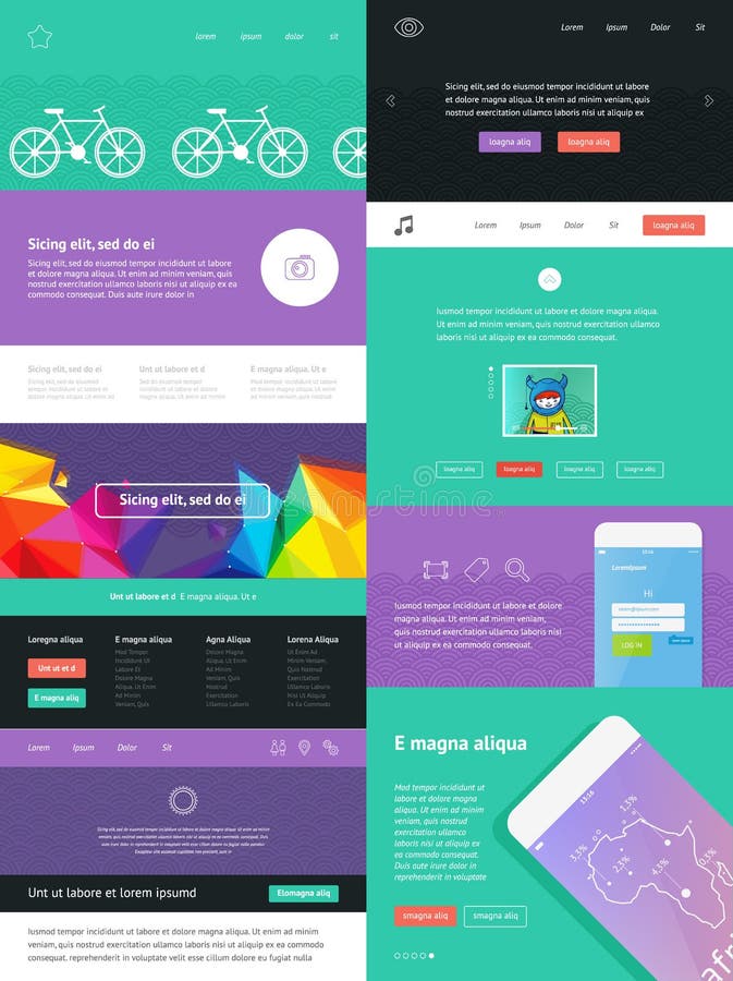 UI is a Set Components Featuring the Flat Design Stock Vector ...