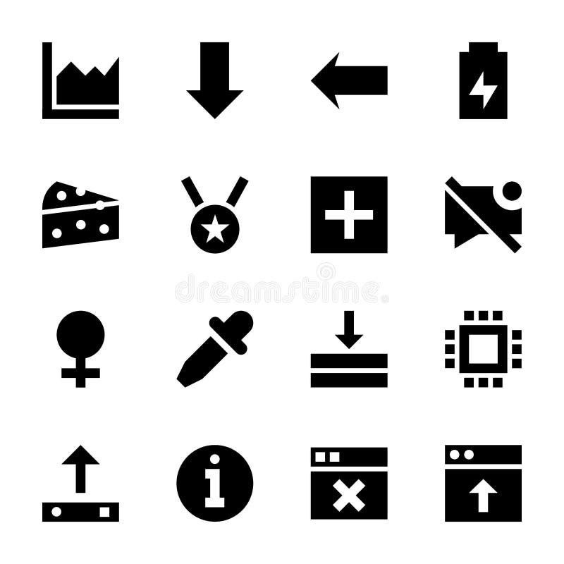 UI Set of Icons stock illustration. Illustration of arrow - 133841960