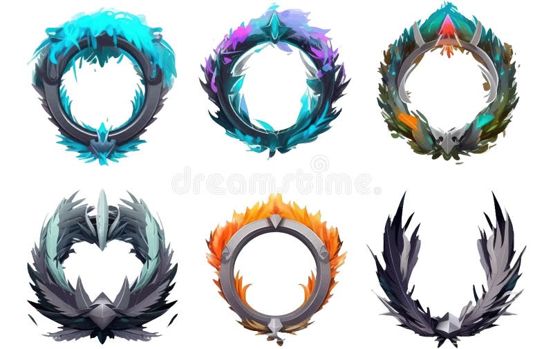 Ui Set Vector Illustration of Badge Level Results Isolated on White ...