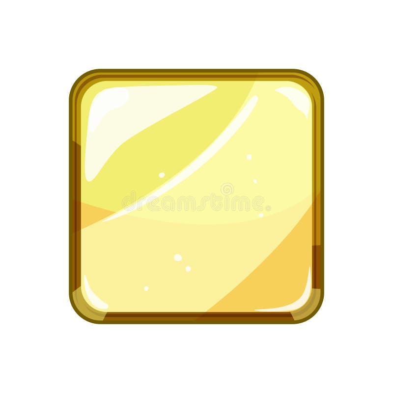 Ui Square Game Button Cartoon Vector Illustration Stock Vector ...