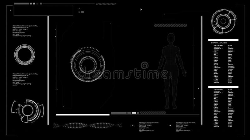 UI User Interface Dark Blue HUD Abstract Background with Alpha Channel ...