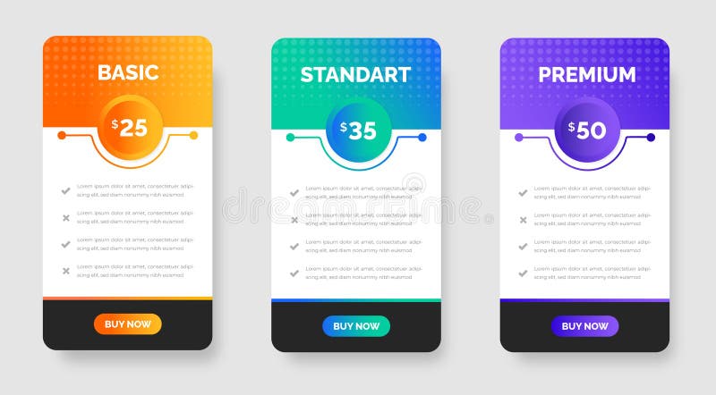 UI UX App Pricing Chart Table Subscription Design or Website Pricing ...