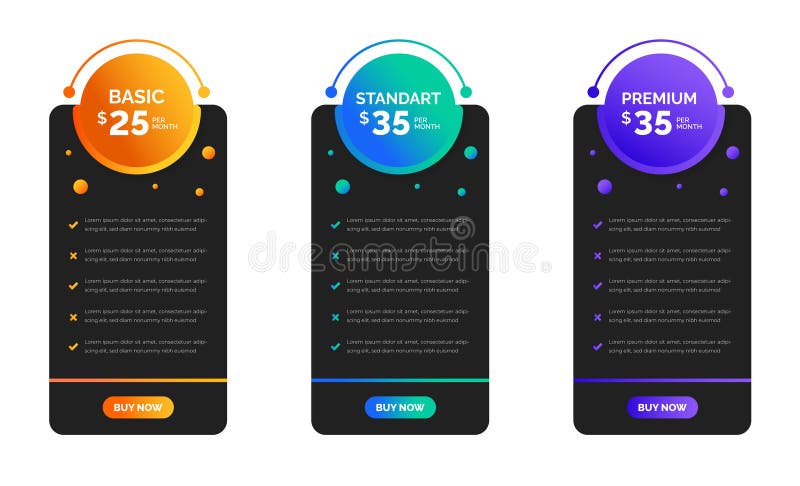 UI UX App Pricing Chart Table Subscription Design or Website Pricing ...