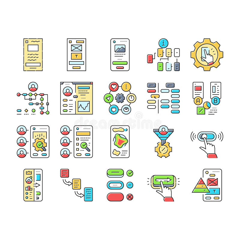 Ui Ux Design Agency User Develop Icons Set Vector Stock Illustration ... Ui Ux Design Agency User Develop Icons Set Vector Stock Illustration ...