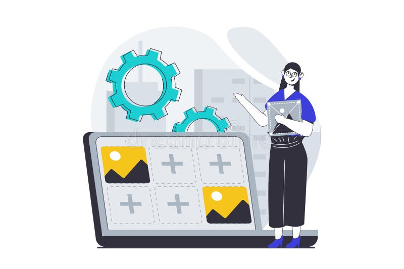 UI UX Design Concept with People Scene in Flat Graphic for Web Stock ... UI UX Design Concept with People Scene in Flat Graphic for Web Stock ...